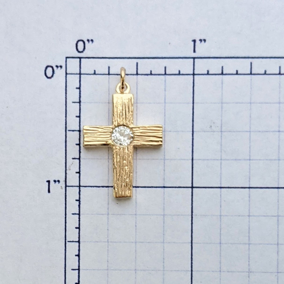 14K Custom Cross with Diamond – Heart and Soul Jewelry